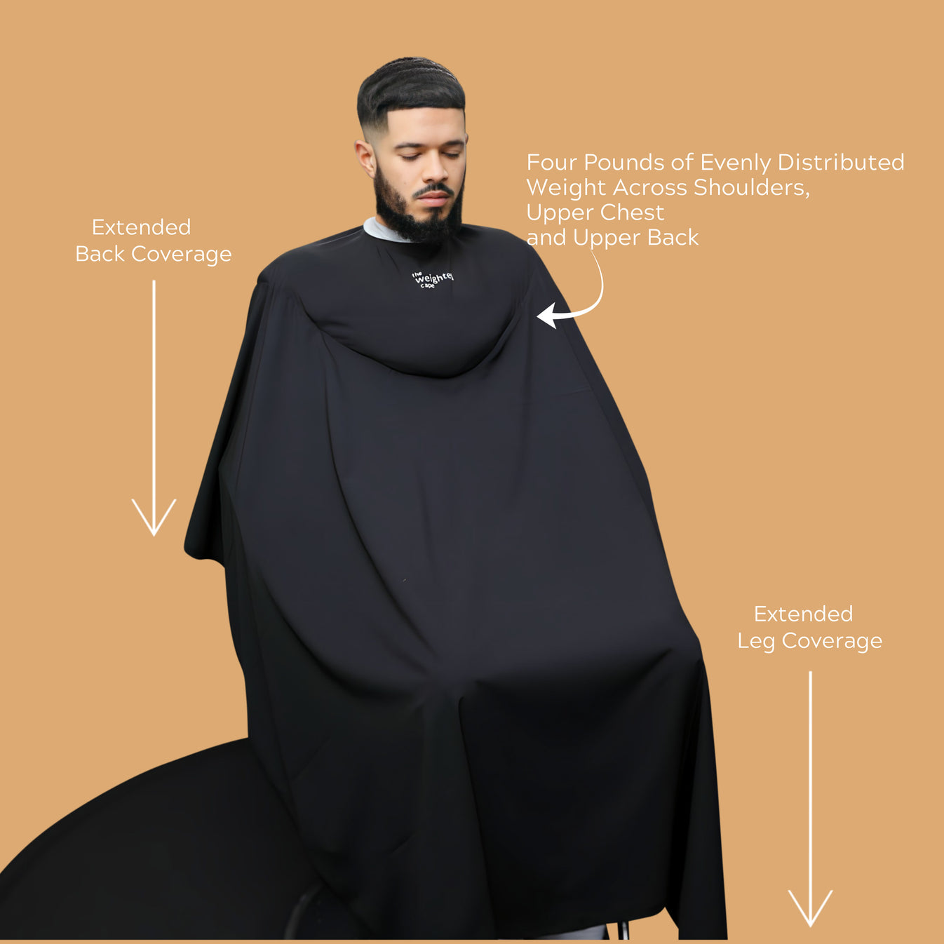 Black 4-Pound Weighted Cape (Most Popular) – The Weighted Cape